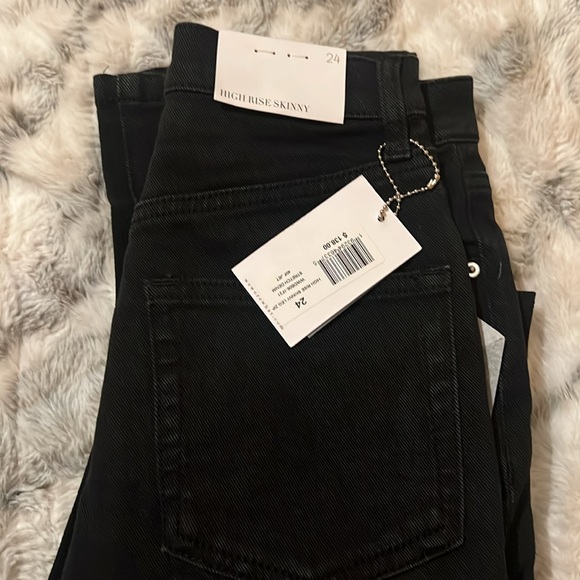 WeWoreWhat | Jeans | Wewore What High Rise Skinny Zip Black Denim Jean ...